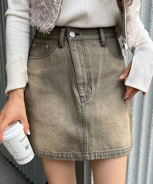 Yahoo!オークション - 「mline」 デニムミニスカート 0 ブルー レディ...