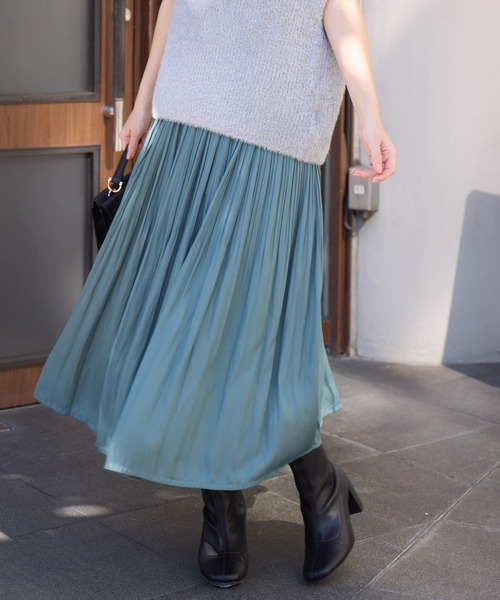 KATHARINE ROSS スカート 「Pillini/ピリーニ」ヴィンテージサテンプリーツスカート : ZOZOTOWN Yahoo!店 ...