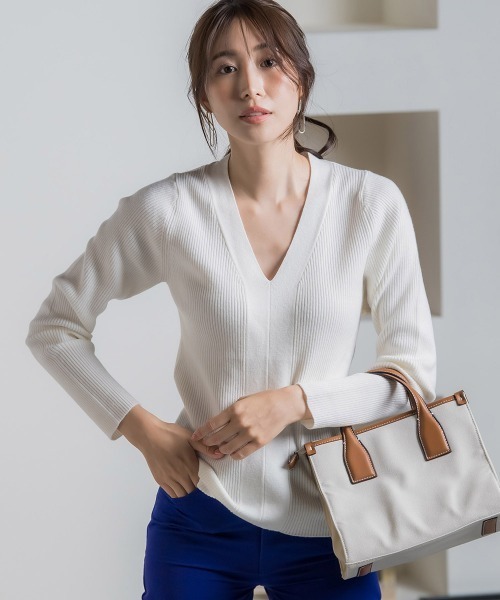 VICKY 「VICKY」 Vネックニット M ホワイト レディース : ZOZOTOWN Yahoo!店 - 通販 - Yahoo!ショッピング