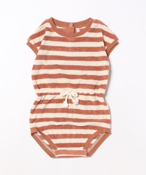 Quincy Mae（クインシーメイ） ベビー /Quincy Mae/TERRY RETRO ROMPER | AMBER-STRIPE ...