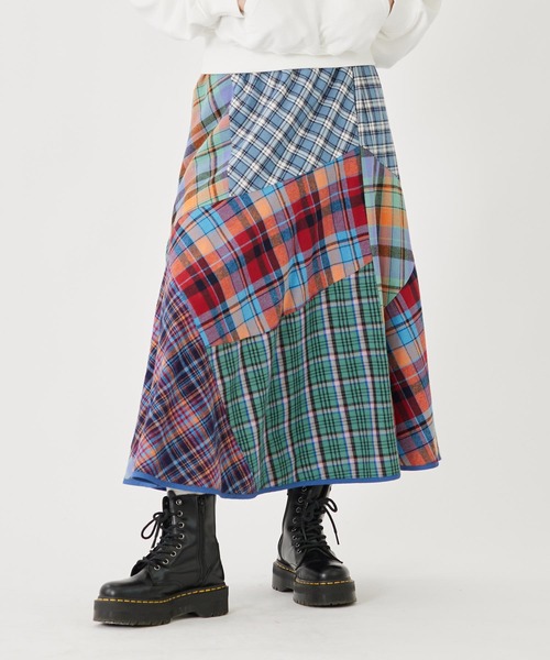 MILKFED. スカート PLAID PATCHWORK SKIRT レディース : ZOZOTOWN Yahoo!店 - 通販 ...