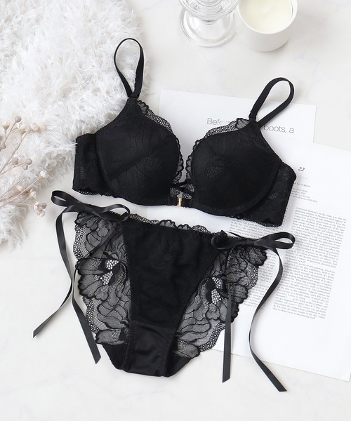 tu-hacci ブラジャー ショーツセット ピオニーレースフロントホックブラジャー＆ショーツ : ZOZOTOWN Yahoo!店 - 通販 - Yahoo!ショッピング