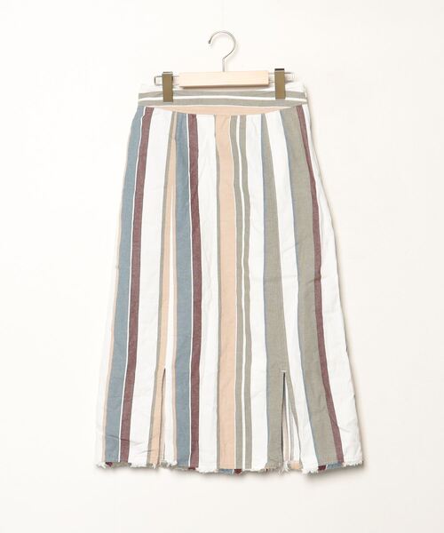 B：MING by BEAMS 「B:MING BEAMS」 ストライプ柄ロングスカート S ホワイト レディース : ZOZOTOWN Yahoo!店 - 通販 - Yahoo!ショッピング