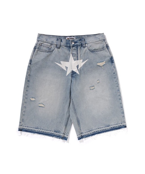 A BATHING APE ジーンズ DESTROYED STA RELAXED FIT 13OZ DEMIN SHORTS メンズ : ZOZOTOWN Yahoo!店 - 通販 ...