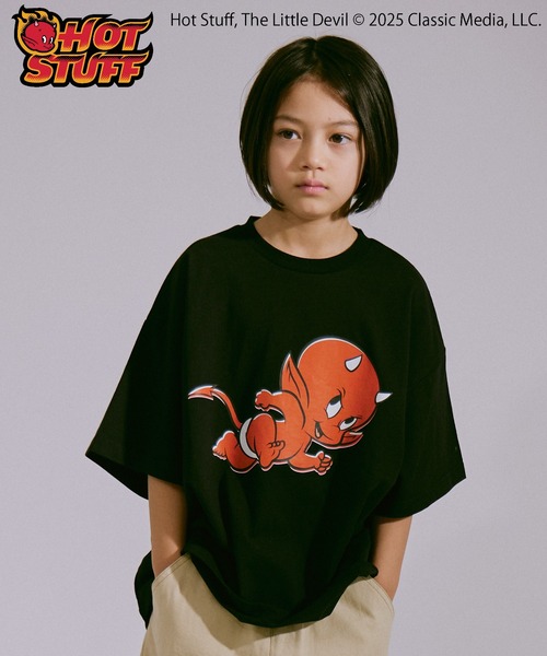 PAIRMANON STREET（ペアマノンストリート） tシャツ 「PAIRMANON STREET」「HOT STUFF」プリント Tシャツ キッズ 子供服 男の子 女の子 ...