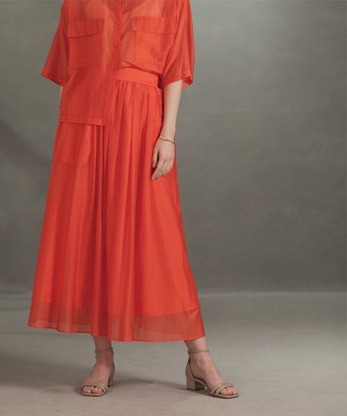 OPAQUE.CLIP（オペークドットクリップ） フレアスカート 40 オレンジ レディース : ZOZOTOWN Yahoo!店 - 通販 - Yahoo!ショッピング