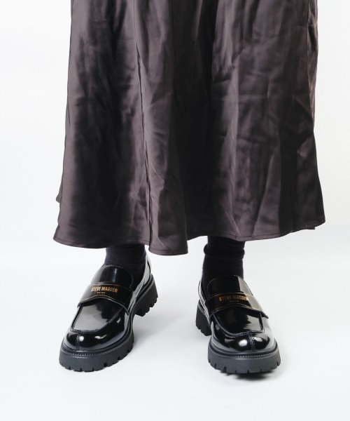 STEVE MADDEN（スティーブ・マデン） ローファー ロゴベルト厚底