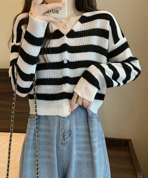 almost ready ニット セーター 「almost ready/オールモストレディ」ワイドボーダー編みニットカーディガン レディース : ZOZOTOWN Yahoo!店 - 通販 ...