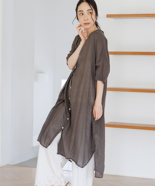 studio CLIP 「studio CLIP」 半袖ワンピース「sunvalleyコラボ」 FREE モカ レディース : ZOZOTOWN Yahoo!店 - 通販 - Yahoo!ショッピング