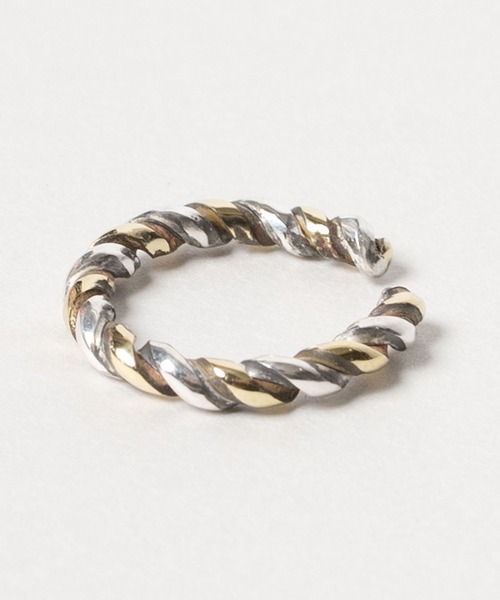 Akashic Tree イヤーカフ AkashicTree/アカシックツリー EAR CUFF 純銀＆真鍮ツイストイヤーカフ メンズ ...