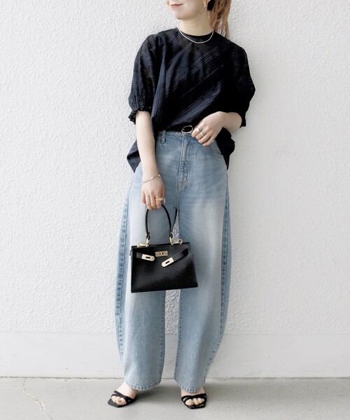 SHIPS any ブラウス シャツ any:「洗濯機可能」シアー チェック