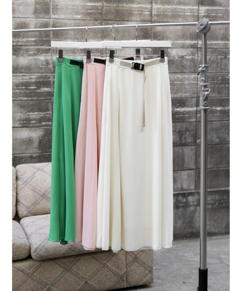 Katrin TOKYO スカート belted chiffon maxi skirt : ZOZOTOWN Yahoo!店 - 通販 - Yahoo!ショッピング