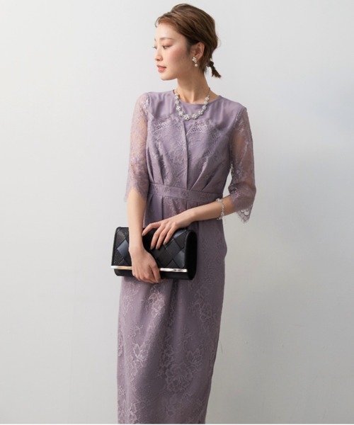 Dorry Doll（ドリードール） 半袖ワンピース 38 ダークラベンダー レディース : ZOZOTOWN Yahoo!店 - 通販 - Yahoo!ショッピング