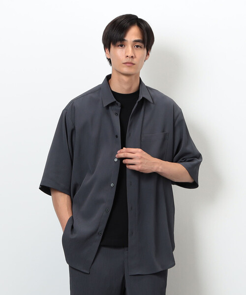 COMME CA ISM シャツ 「セットアップ対応」ポリエステル 楊柳 5分袖シャツ メンズ : ZOZOTOWN Yahoo!店 - 通販 - Yahoo!ショッピング