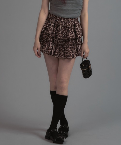tinkerend スカート Leopard Tiered Mini Skirt / レオパード柄ティアードミニスカート : ZOZOTOWN Yahoo!店 - 通販 - Yahoo!ショッピング