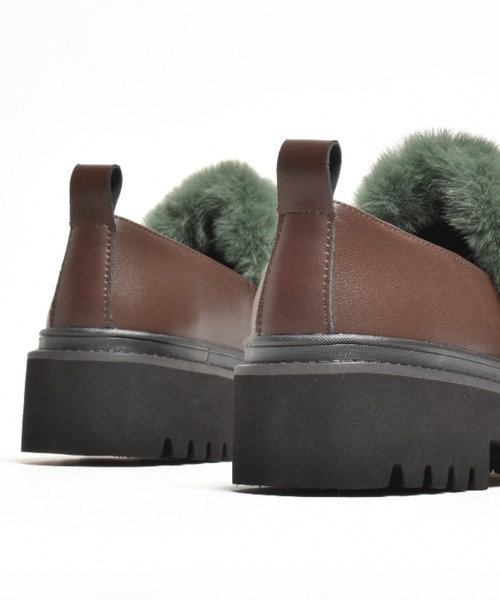 SILNA minacolo ローファー ファー ローファー レディース : ZOZOTOWN