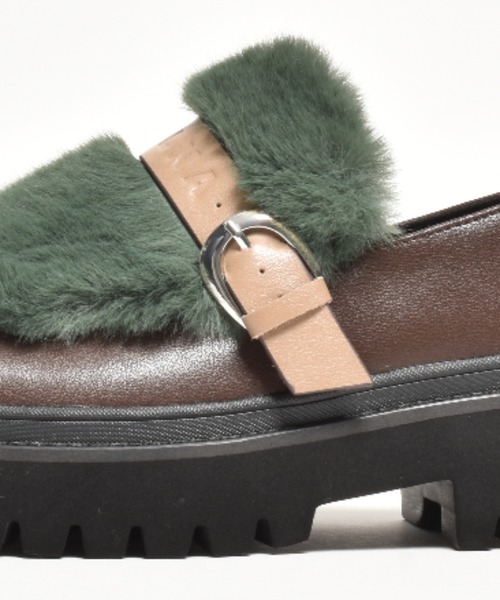 SILNA minacolo ローファー ファー ローファー レディース : ZOZOTOWN