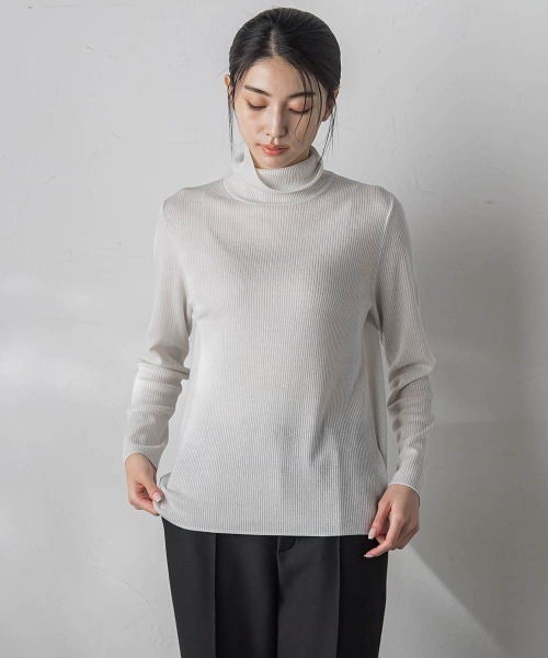 la.f（ラ・エフ） ニット セーター ラメタートルニット「手洗い可能