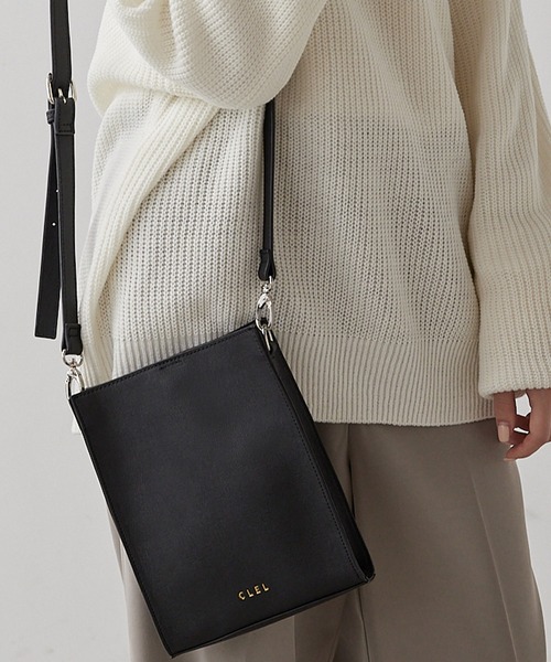 ショルダーバッグ バッグ 【CLEL】Smooth Leather Square Shoulder Bag / スムースレザースクエアショルダーバッグ :59984296:ZOZOTOWN ...