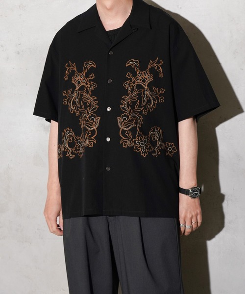 superNova. シャツ / スーパーノヴァ Aloha shirt - Flower chain embroidery コットンブロード 花柄刺 : ZOZOTOWN Yahoo!店 ...