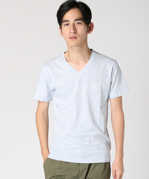 JOURNAL STANDARD（ジャーナルスタンダード） tシャツ DEO QUICK / デオクイック: カスリボーダーVネックTシャツ # メンズ : ZOZOTOWN Yahoo!店 ...