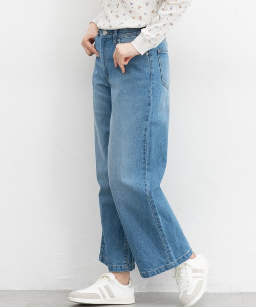 Honeys（ハニーズ） ジーンズ デニム デニムパンツ デニムワイドパンツ（股下68cm） レディース : ZOZOTOWN Yahoo!店 - 通販 - Yahoo!ショッピング