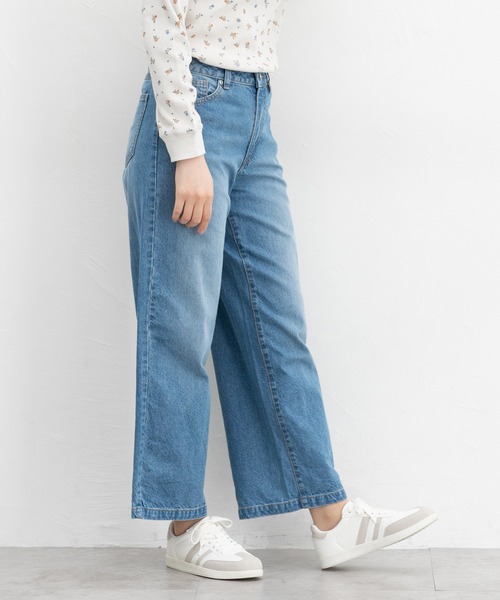 Honeys（ハニーズ） ジーンズ デニム デニムパンツ デニムワイドパンツ（股下68cm） レディース : ZOZOTOWN Yahoo!店 - 通販 - Yahoo!ショッピング