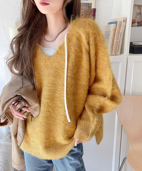 ニット ふんわりと大人可愛い 2way 貴族式起毛Vネックプルオーバー レディース : 73676304 : ZOZOTOWN Yahoo!店 - 通販 - Yahoo!ショッピング