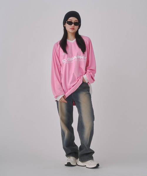 Yahoo!オークション - 「codegraphy」 長袖Tシャツ MEDIUM ネイビー メ...