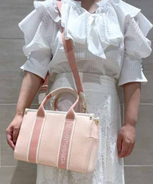 Samantha Vega（サマンサベガ） ハンドバッグ ロゴテープキャンバス