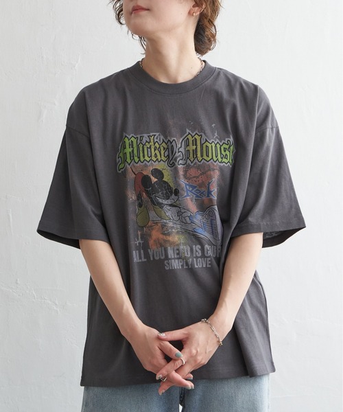 MICKEY MOUSE 「MICKEY MOUSE」 「Disney」半袖Tシャツ M グレー レディース : ZOZOTOWN Yahoo!店 - 通販 - Yahoo!ショッピング