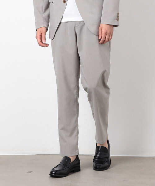 COMME CA ISM スラックス 「セットアップ対応」リネンライク ポリエステル テーパードパンツ メンズ : ZOZOTOWN Yahoo!店 - 通販 - Yahoo!ショッピング