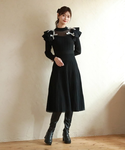 Cheek 「Cheek」 ニットワンピース MEDIUM ブラック レディース : ZOZOTOWN Yahoo!店 - 通販 - Yahoo!ショッピング