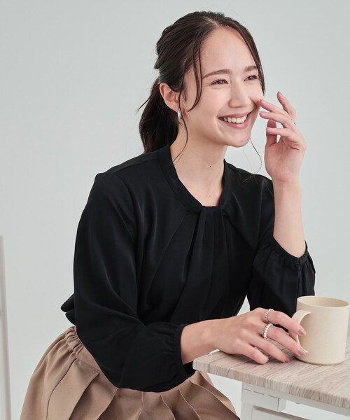 DRESKIP ブラウス シャツ 「洗える/通勤/セレモニー」 ボウタイ風ブラウス レディース : ZOZOTOWN Yahoo!店 - 通販 - Yahoo!ショッピング