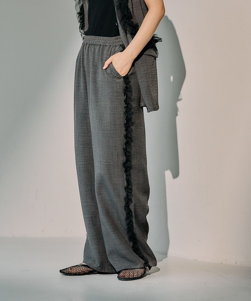 LEPSIM パンツ 「リネンライクドライシリーズ」サイドフリルパンツ 490445 レディース : ZOZOTOWN Yahoo!店 ...