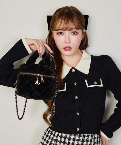 one after another NICE CLAUP ショルダーバッグ バッグ ファーキルティングバニティーバッグ レディース : ZOZOTOWN Yahoo!店 - 通販 ...