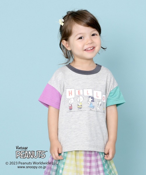 Vintage PEANUTS tシャツ PEANUTS/スヌーピーコラボ 袖配色半袖Tシャツ(80〜90) キッズ 子供服 男の子 女の子 : ZOZOTOWN Yahoo!店 - 通販 ...