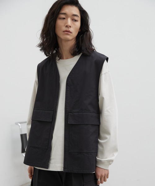 ベスト MILITARY ZIP SIDE SLIT VEST :70969310:ZOZOTOWN Yahoo!店 - 通販 - Yahoo ...