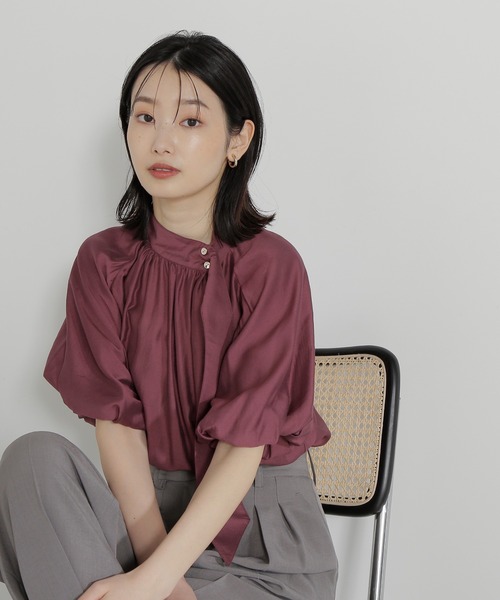 NATURAL BEAUTY BASIC 「NATURAL BASIC」 半袖ブラウス SMALL パープル系その他 レディース : ZOZOTOWN Yahoo!店 - 通販 - Yahoo ...