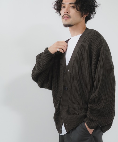 NULL（ファッション） カーディガン 「NULL」畦編み ニット メンズ レディース : ZOZOTOWN Yahoo!店 - 通販 - Yahoo!ショッピング