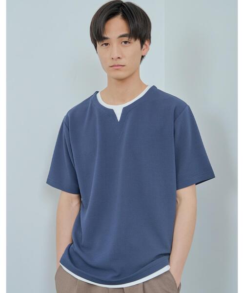 THE SHOP TK tシャツ ミニフクレキーネック半袖Tシャツ メンズ : ZOZOTOWN Yahoo!店 - 通販 - Yahoo!ショッピング
