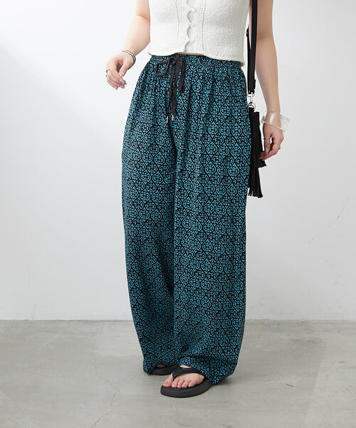 Remind me and forever パンツ 「WEB限定」総柄レーヨンイージーパンツ レディース : ZOZOTOWN Yahoo!店 - 通販 - Yahoo!ショッピング