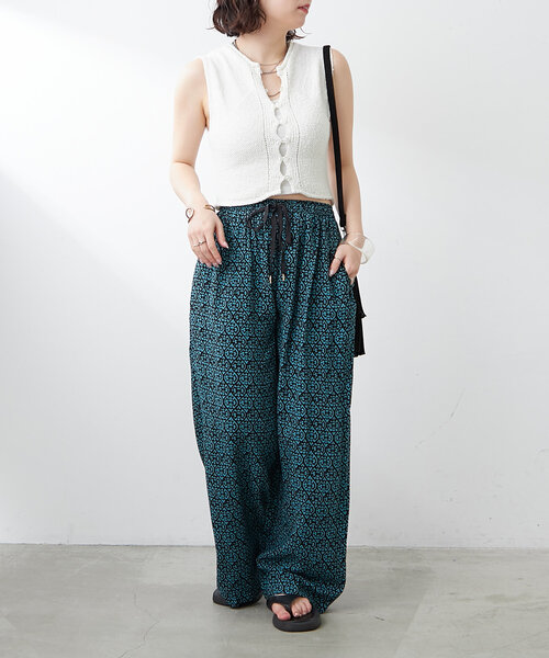 Remind me and forever パンツ 「WEB限定」総柄レーヨンイージーパンツ レディース : ZOZOTOWN Yahoo!店 - 通販 - Yahoo!ショッピング