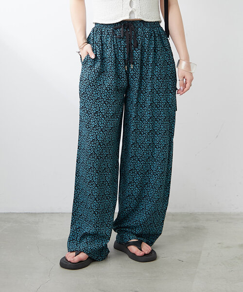 Remind me and forever パンツ 「WEB限定」総柄レーヨンイージーパンツ レディース : ZOZOTOWN Yahoo!店 - 通販 - Yahoo!ショッピング