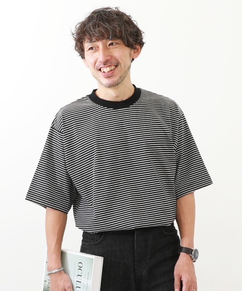 devirock tシャツ ビッグシルエット 大人 ボーダー 半袖Tシャツ メンズ レディース : ZOZOTOWN Yahoo!店 - 通販 - Yahoo!ショッピング