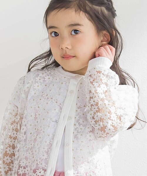 BeBe Petits Pois Vert カーディガン オーガンジー小花カーディガン(95~160cm) キッズ 子供服 男の子 女の子 : ZOZOTOWN Yahoo!店 - 通販 ...