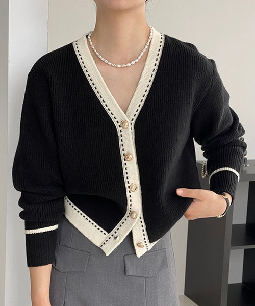 Dewlily カーディガン ステッチニットカーディガン レディース : ZOZOTOWN Yahoo!店 - 通販 - Yahoo!ショッピング