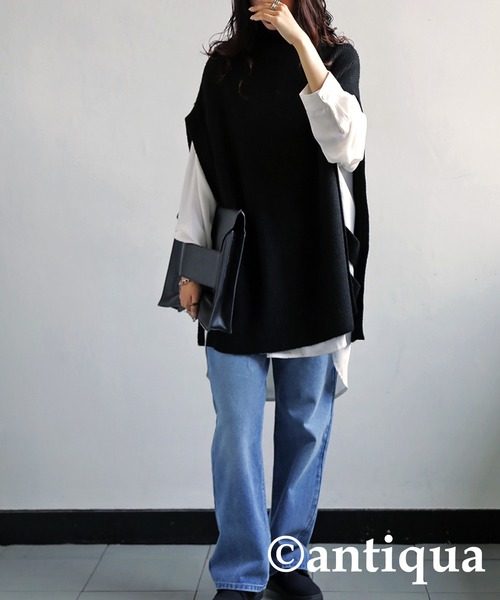 antiqua 「antiqua」 「patterntorso」ノースリーブニット FREE ダークグリーン レディース : ZOZOTOWN Yahoo!店 - 通販 - Yahoo!ショッピング