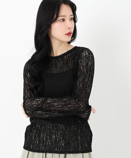 STRAWBERRY-FIELDS（ストロベリーフィールズ） tシャツ ストレッチレーストップス レディース : ZOZOTOWN Yahoo!店 - 通販 - Yahoo!ショッピング