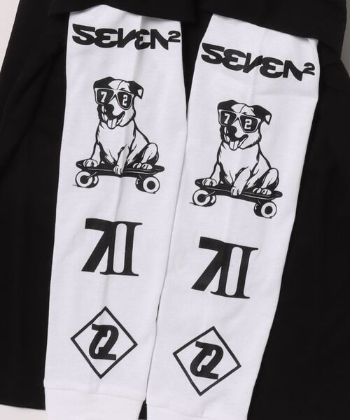 SEVEN2 tシャツ Tシャツ 「SEVEN2」キッズ重ね着風長袖Tシャツ レイヤードTシャツ ロングTシャツ バックプリント キッズ ...